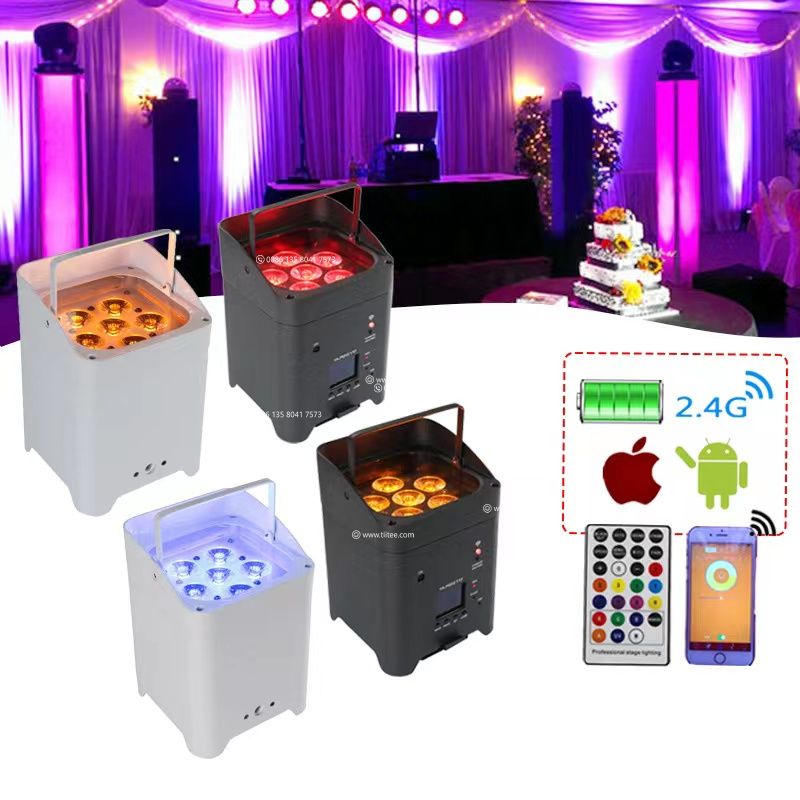 Battery Powered PAR Light 6*18W Wireless Control